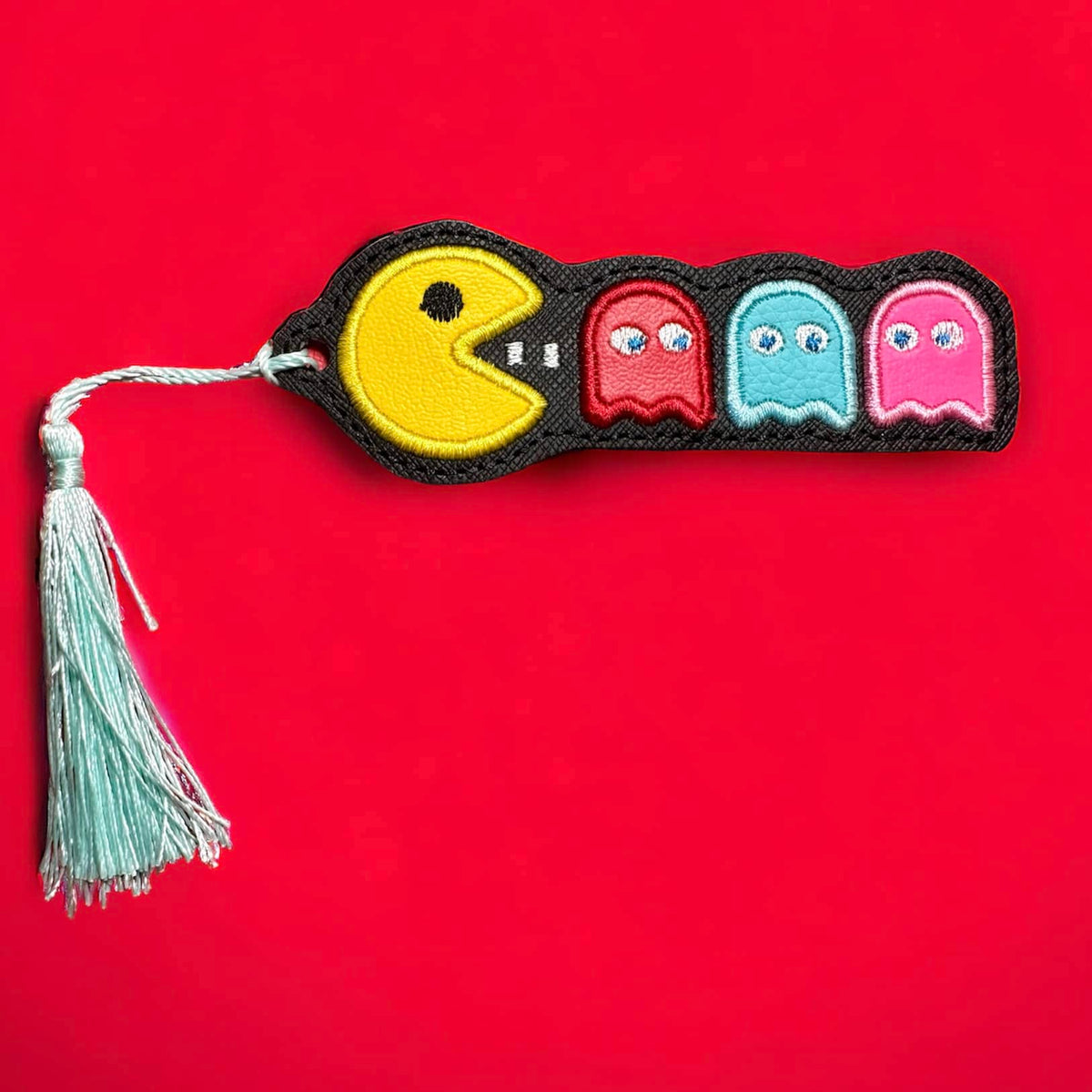 ITH Digital Embroidery Pattern for Pac Man Bookmark / Key Chain, 4X4 H ...