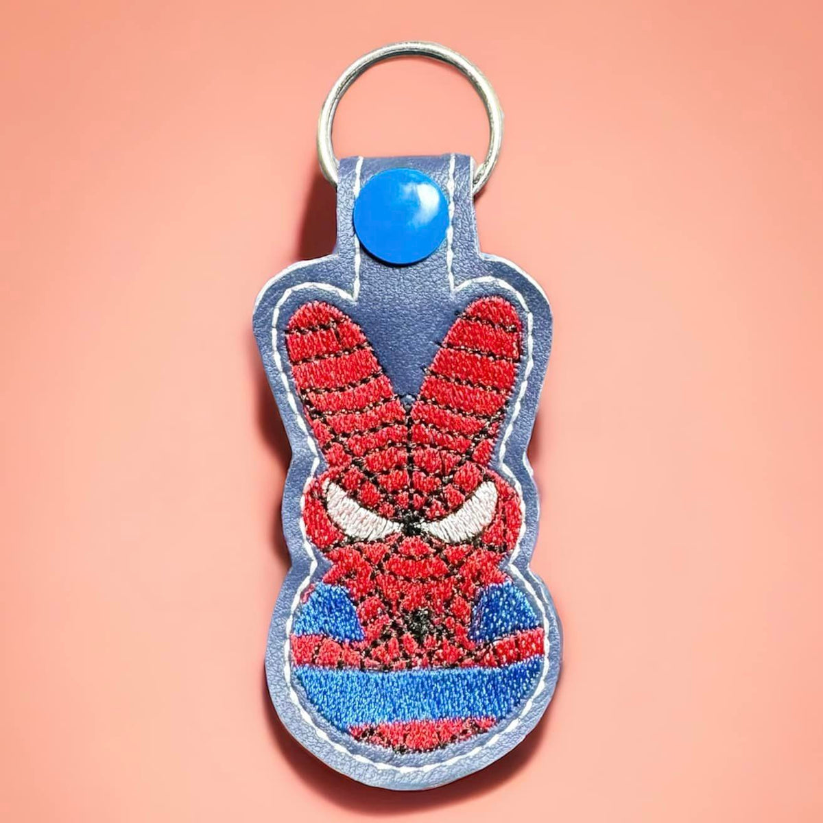 ITH Digital Embroidery Pattern for Spiderman Peep Snap Tab / Key Chain ...