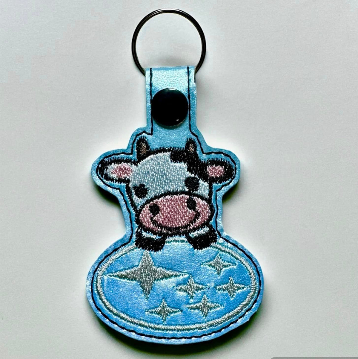ITH Digital Embroidery Pattern for Moo Moo Subaru Snap Tab / Keychain ...