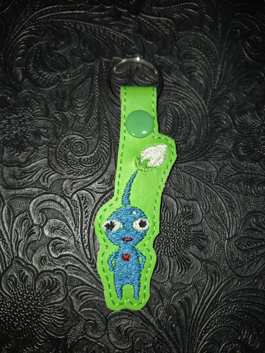 ITH Digital Embroidery Pattern for Blue Pikmin Snap Tab / Keychain, 4X ...