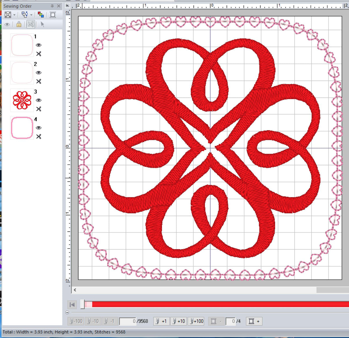 ITH Digital Embroidery Pattern for 4 Heart Coaster, 4X4 Hoop – Bad Bobbin