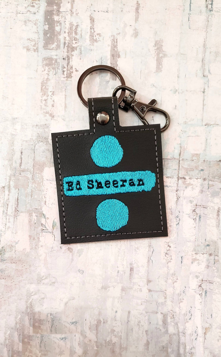 ITH Digital Embroidery Pattern for Ed Sheeran Snap Tab / Keychain, 4X4 ...