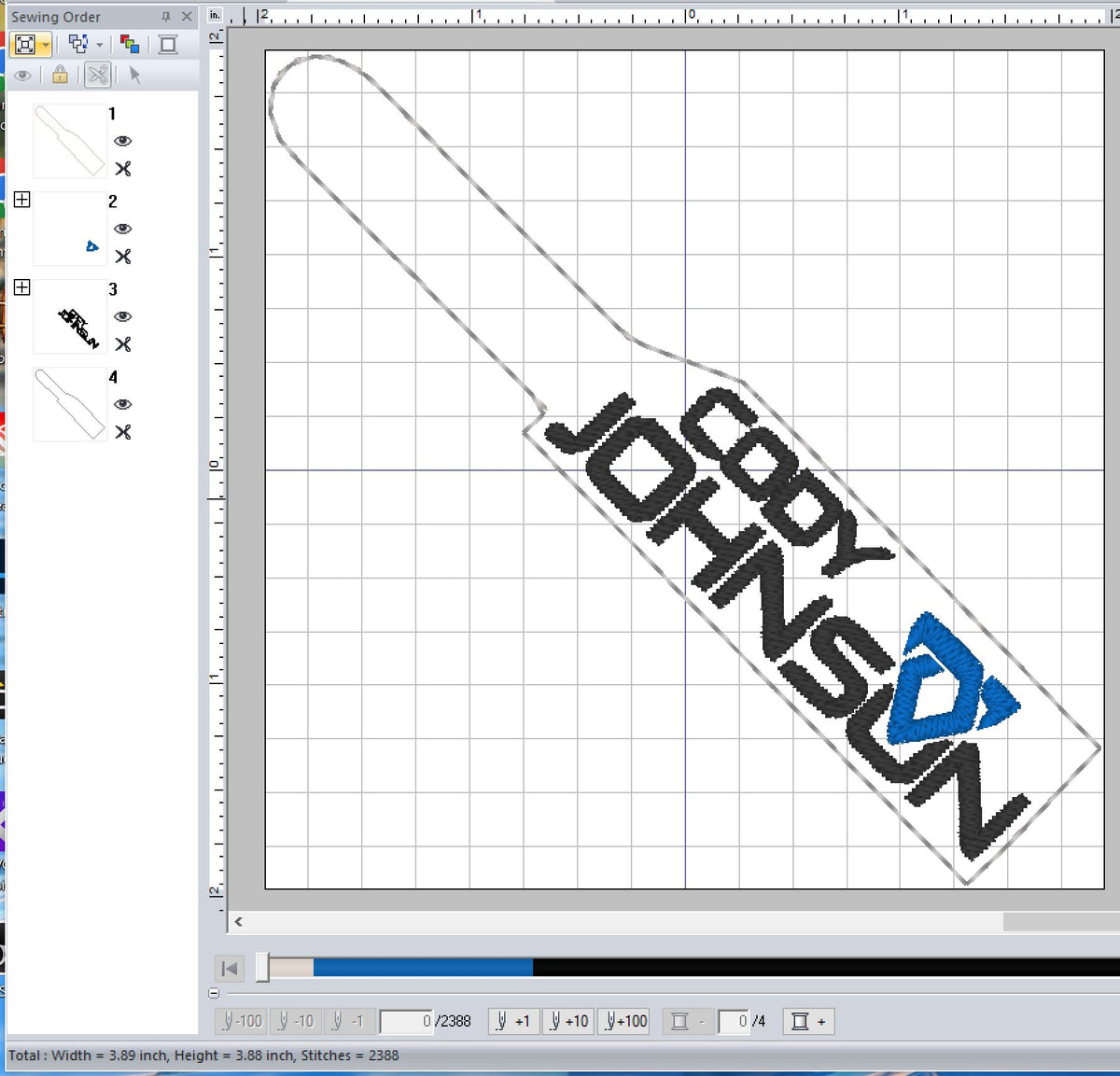 ITH Digital Embroidery Pattern for Cody Johnson Snap Tab / Keychain, 4 ...