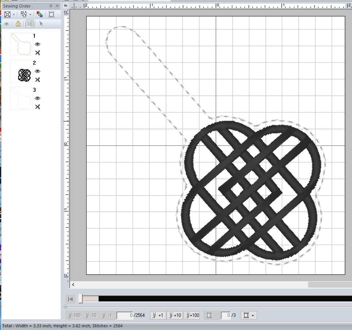 ITH Digital Embroidery Pattern for Huntrix Symbol Snap Tab /Keychain ...