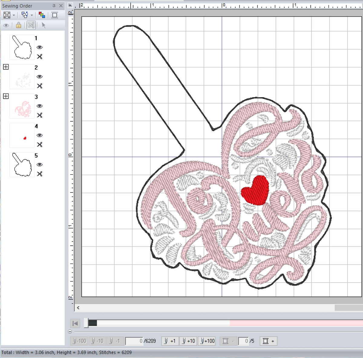 ITH Digital Embroidery Pattern for Te Quiero Heart Snap Tab ? Keychain ...