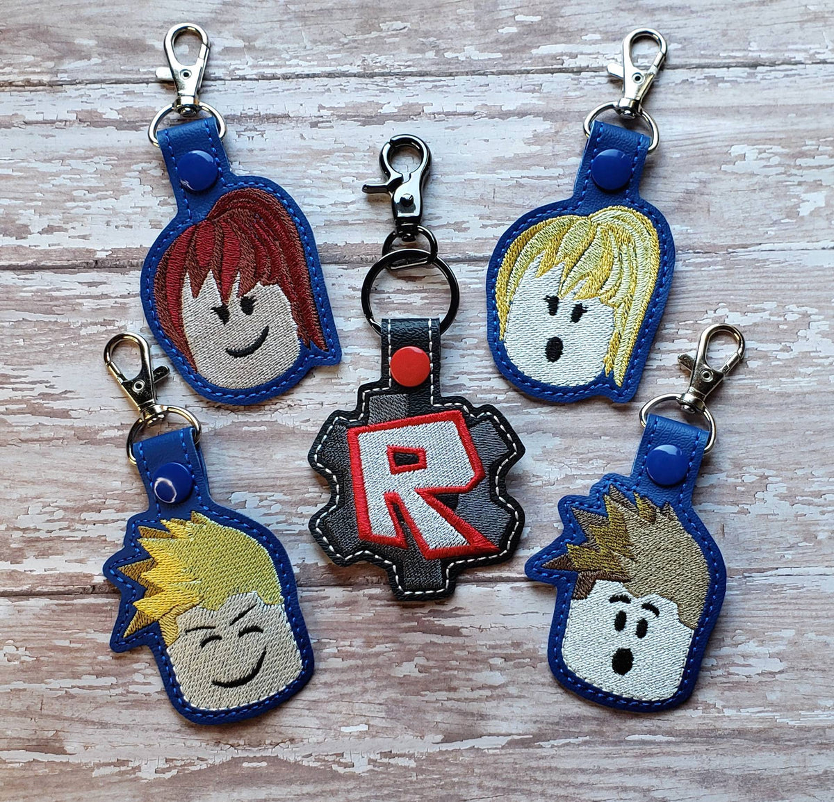 ITH Digital Embroidery Pattern for Roblox Bundle of 5 Snap Tab / Key C ...