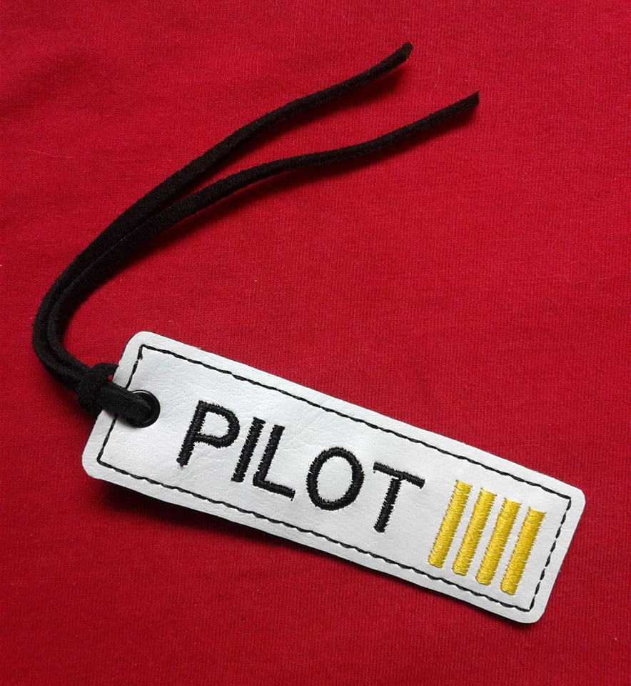 ITH Digital Embroidery Pattern For Pilot Strip Key Chain / Bookmark, 4 ...