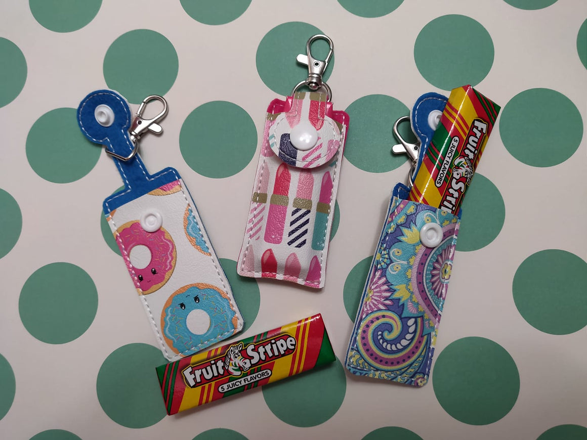 ITH Digital Embroidery Pattern For 5pc Gum Pack Case / Holder Snap Tab ...