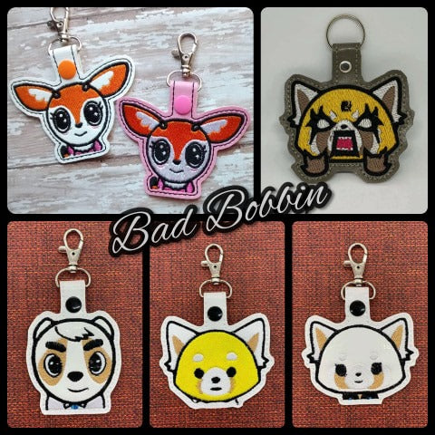 ITH Digital Embroidery Pattern For Aggr. Retsuko Rage Snap Tab / Key C ...