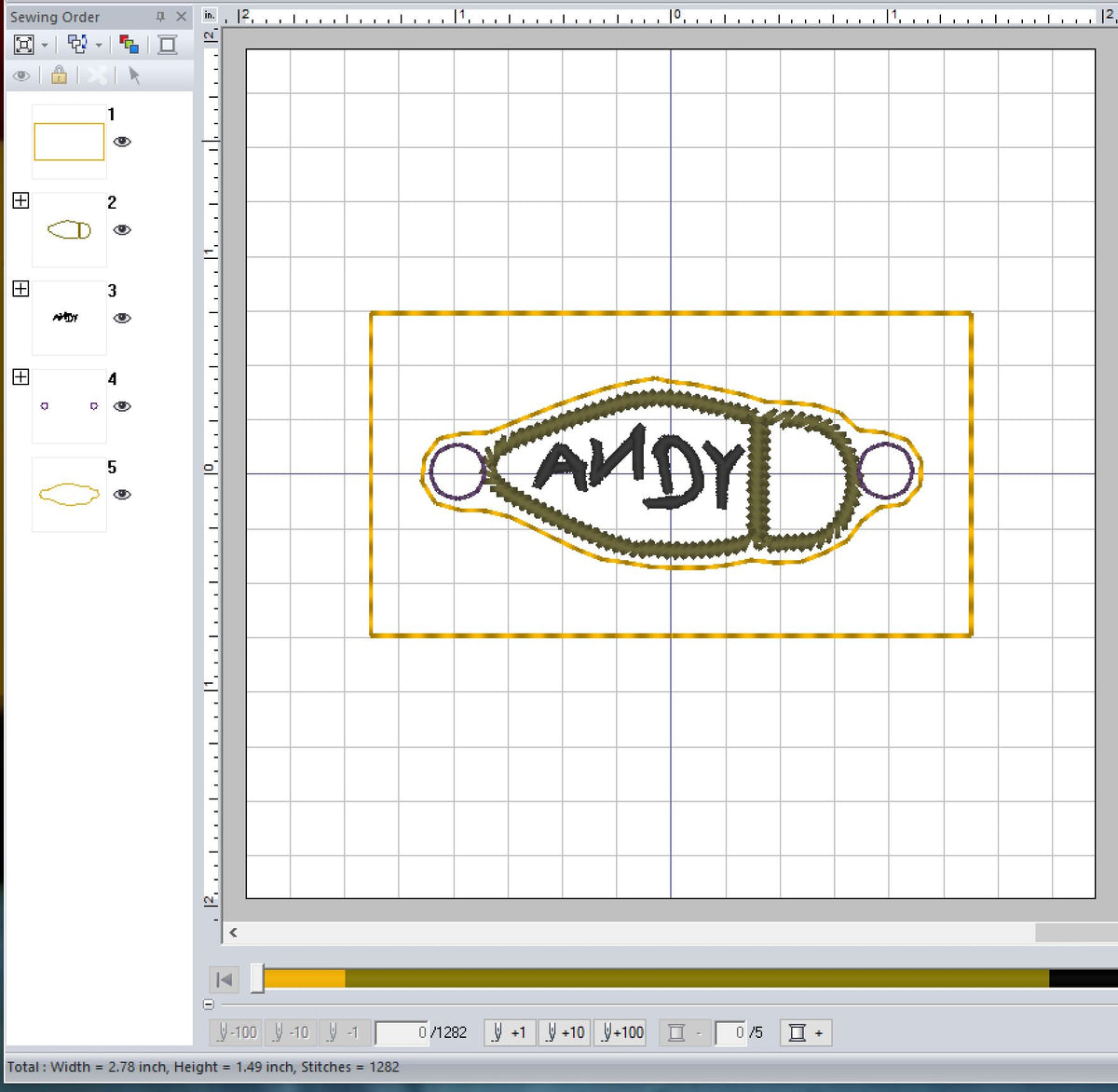 ITH Digital Embroidery Pattern for Bracelet Charm Woody ANDY Boot, 2X2 ...