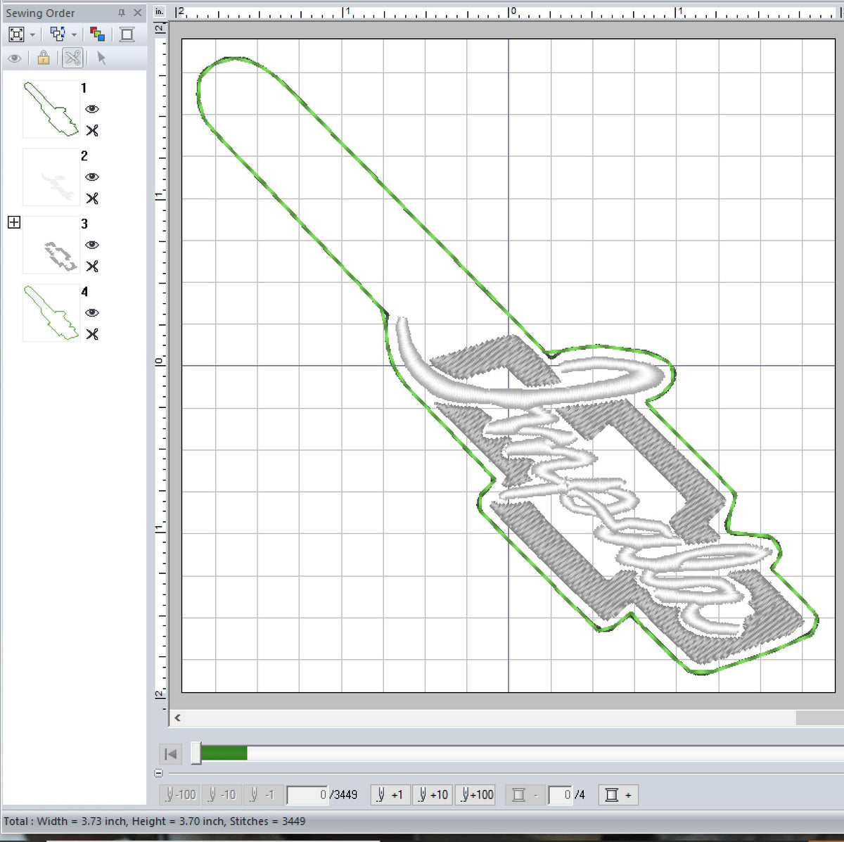 ITH Digital Embroidery Pattern for Chevy Impala Snap Tab / Key Chain ...