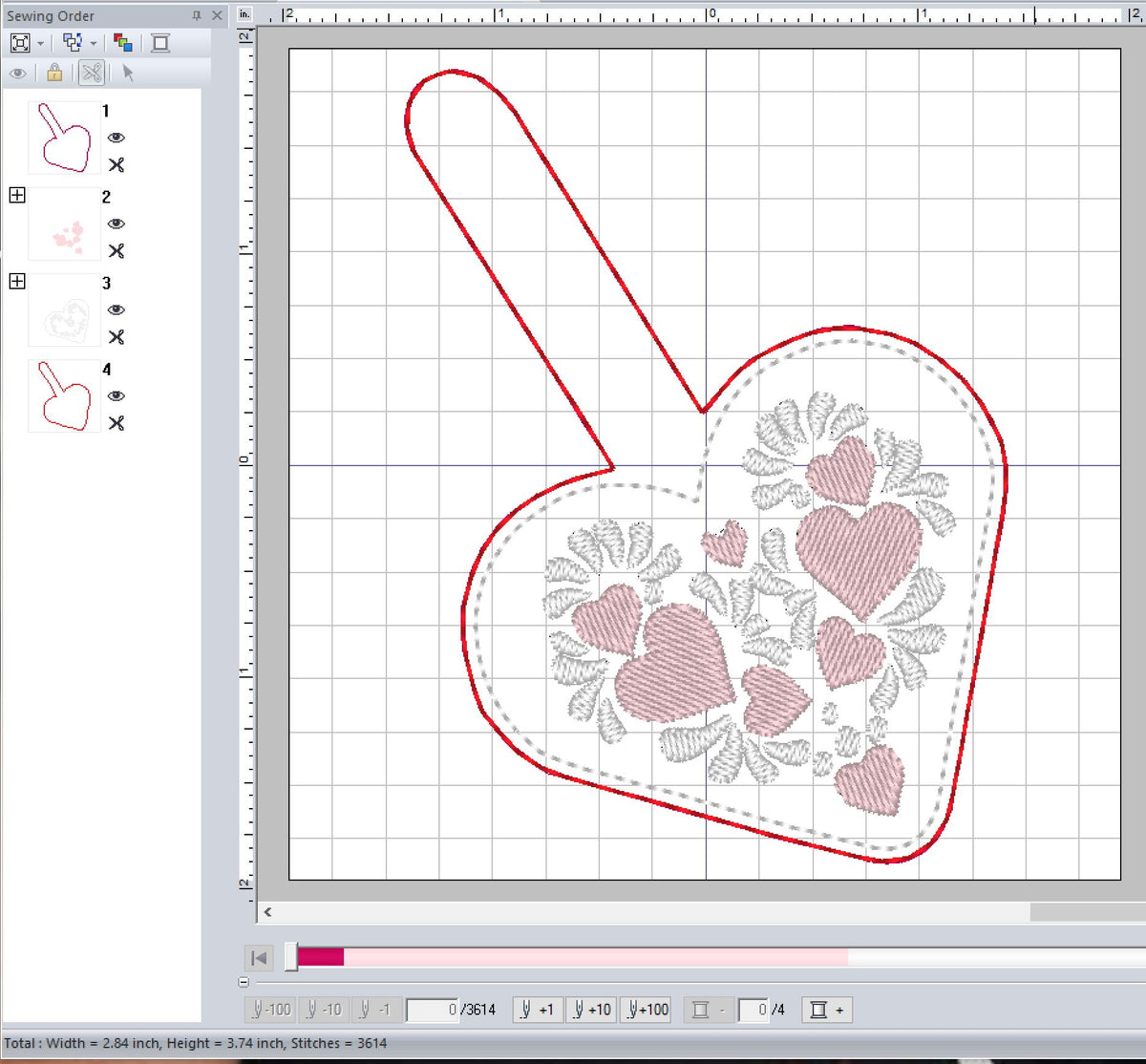 ITH Digital Embroidery Pattern for Hearts In My Heart Snap Tab / Key C ...