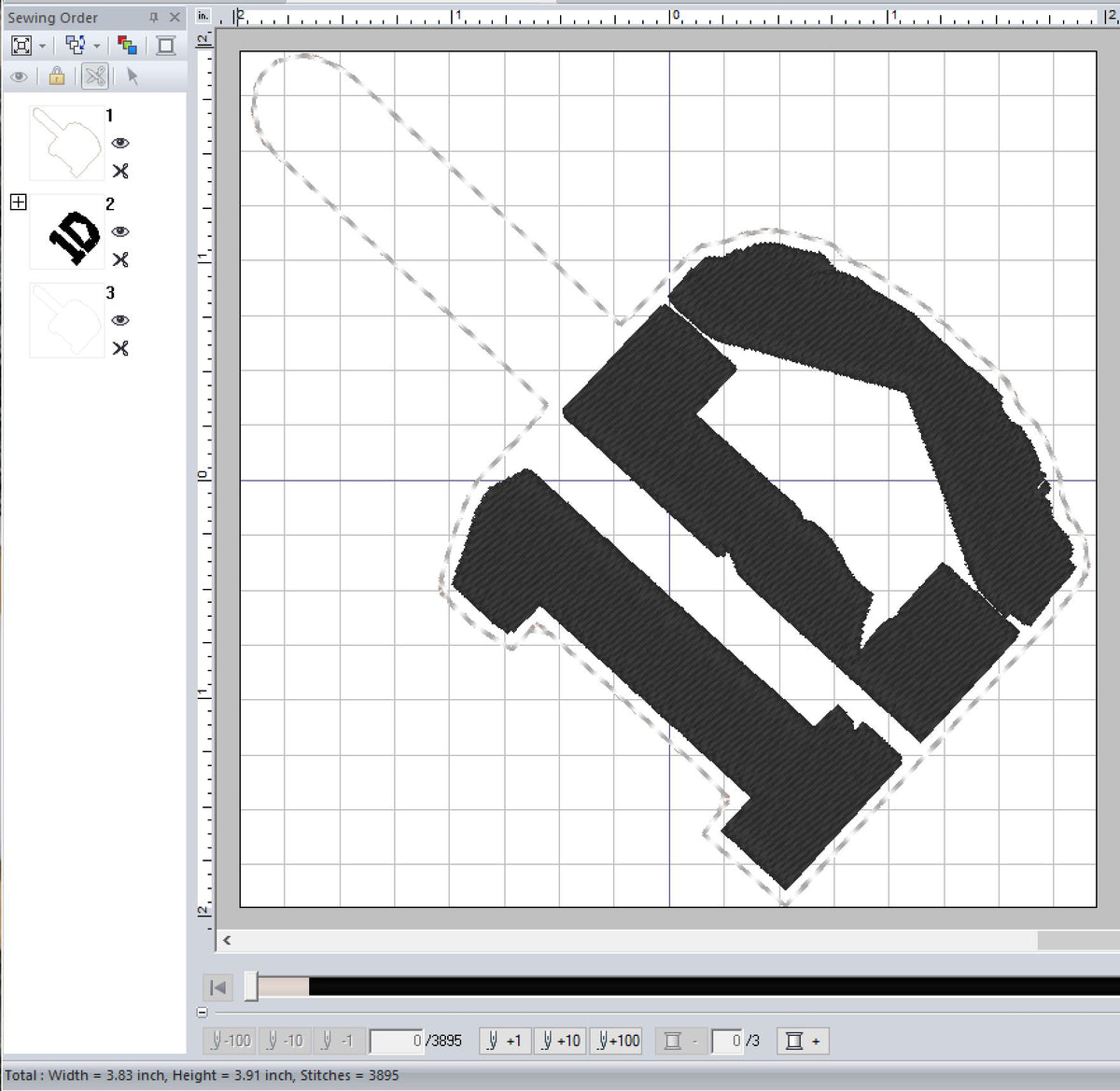 ITH Digital Embroidery Pattern for One Direction Snap Tab / Key Chain ...