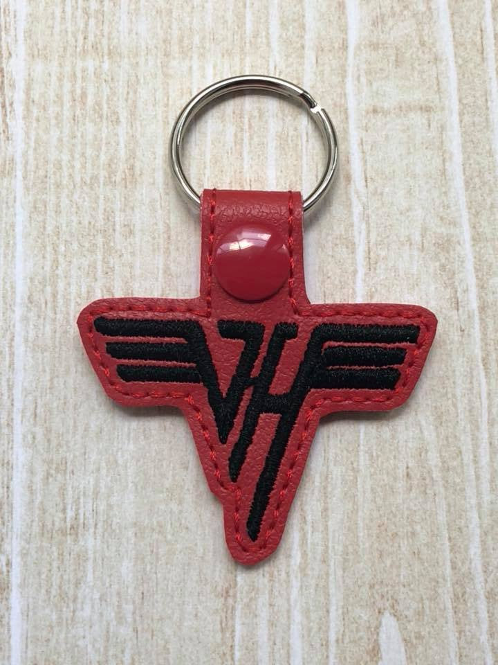 ITH Digital Embroidery Pattern for Van Halen Snap Tab / Key Chain for ...