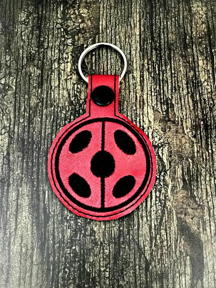 ITH Digital Embroidery Pattern for Miraculous Lady Bug Shell Snap Tab ...